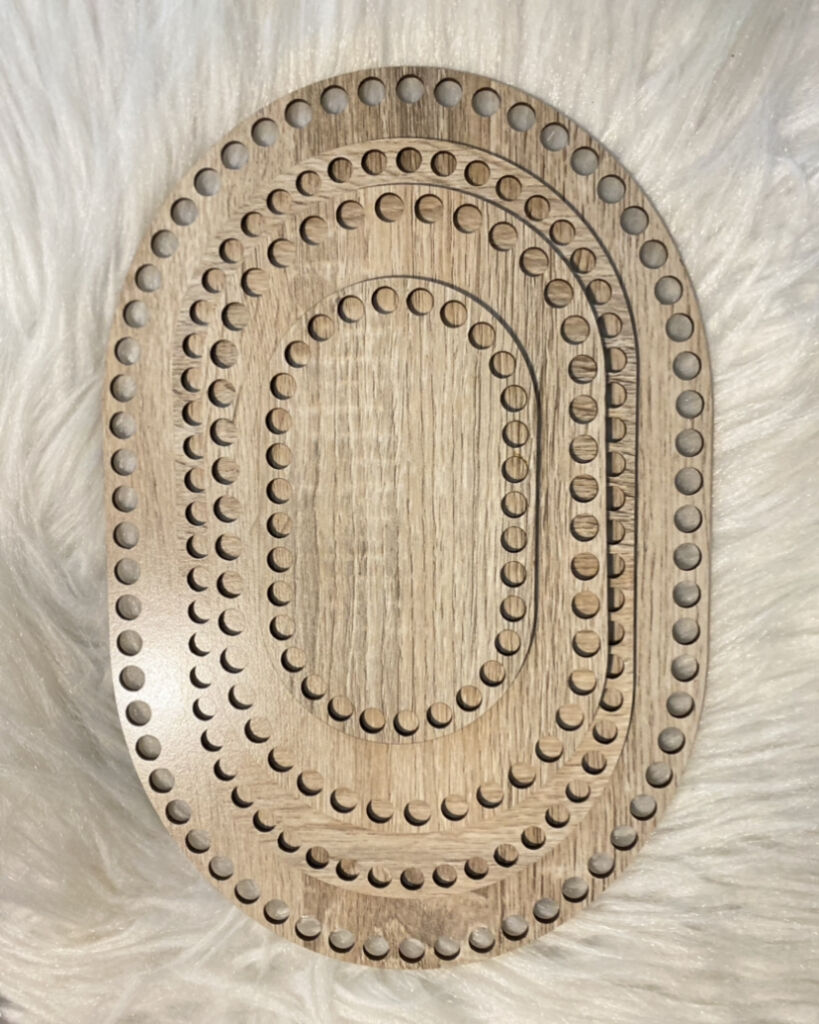 Bases MDF Arredondada - CROCHÊ COM MALHA